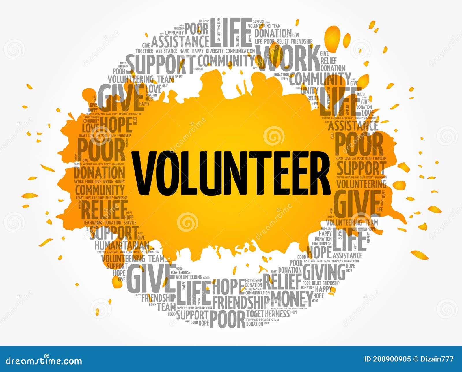 Volunteer Word Cloud Collage Stock Illustration - Illustration of ...