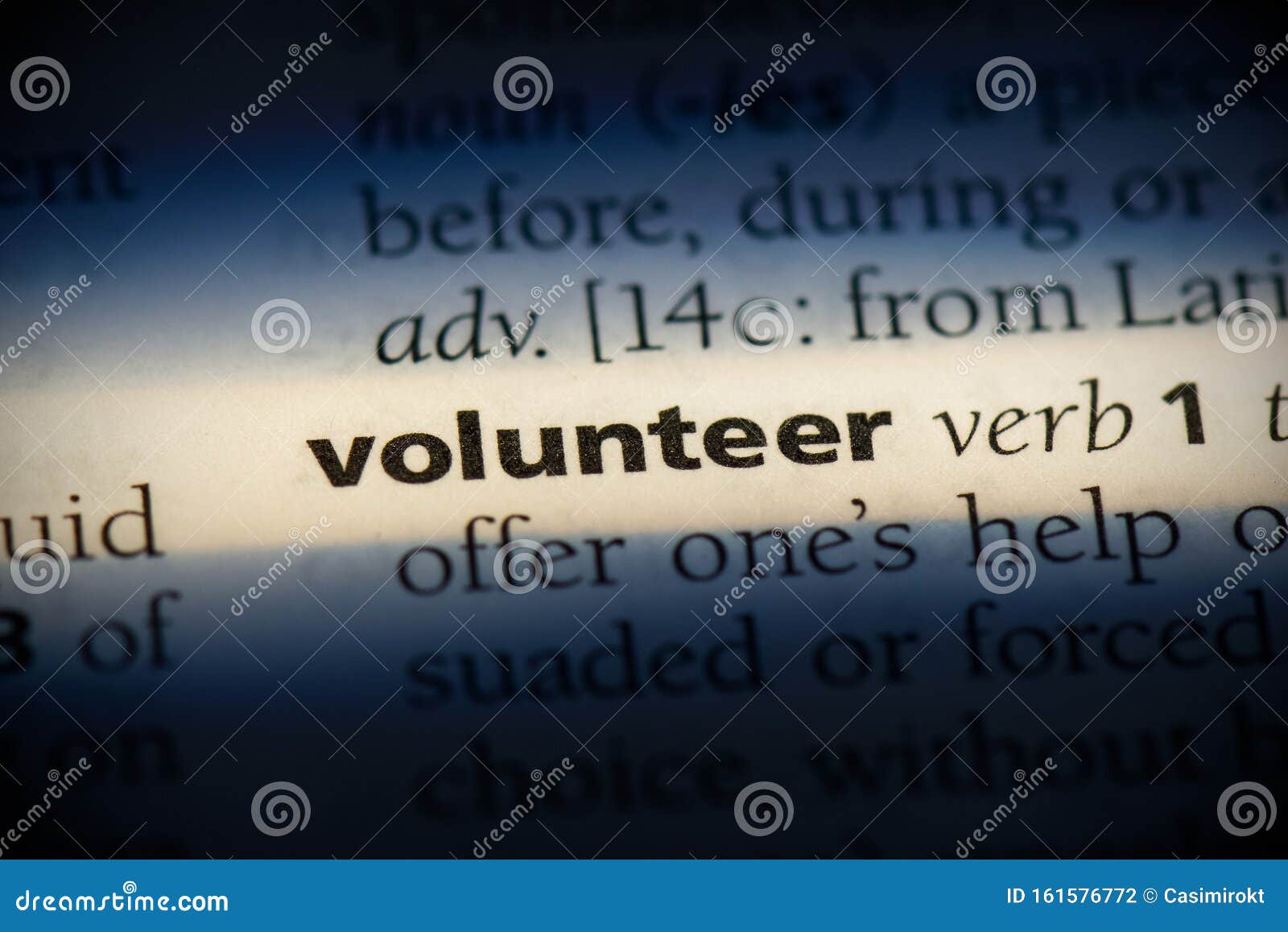 Volunteer stock photo. Image of concept, english, close - 161576772