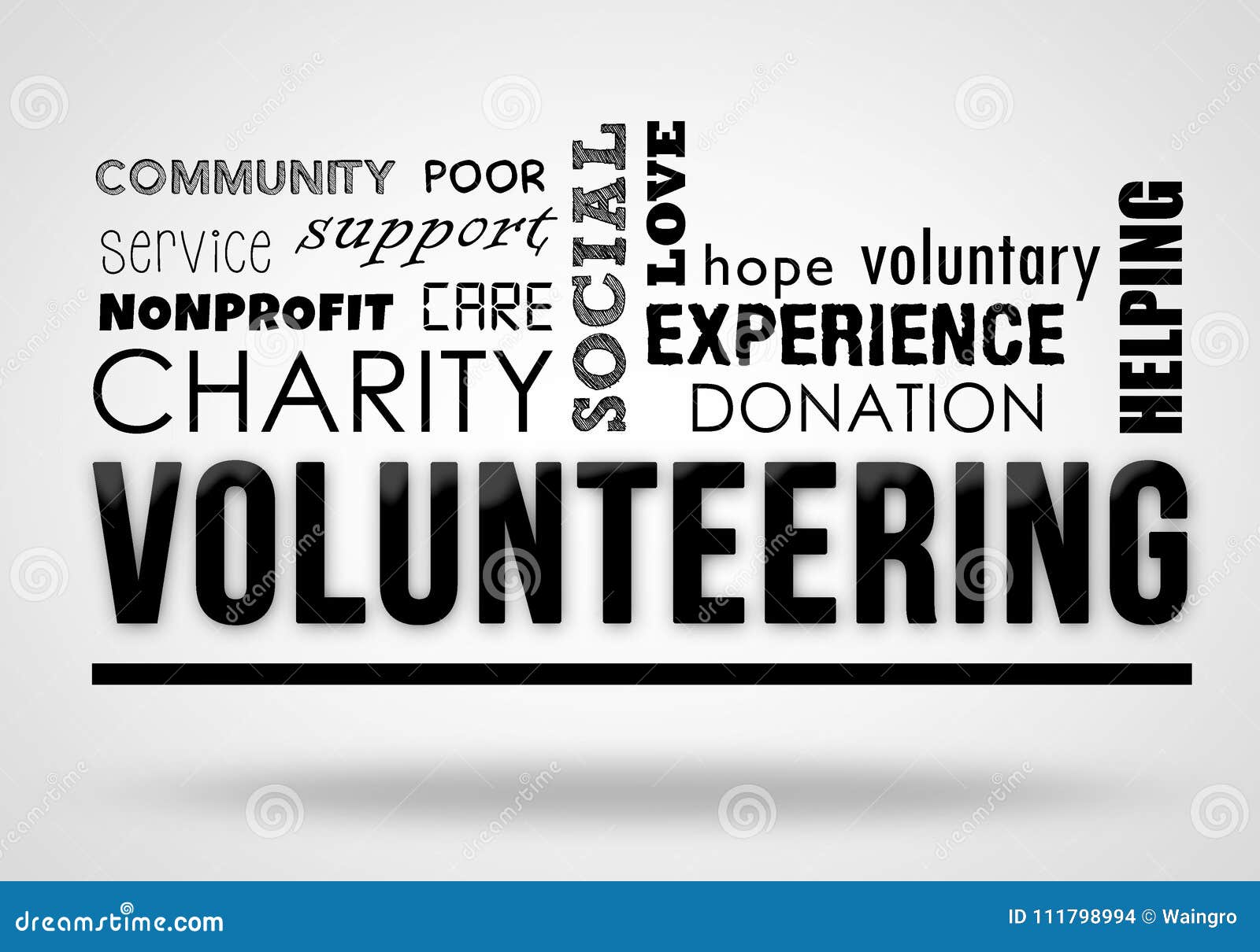 Volunteering - Collage Concept Stock Illustration - Illustration of ...