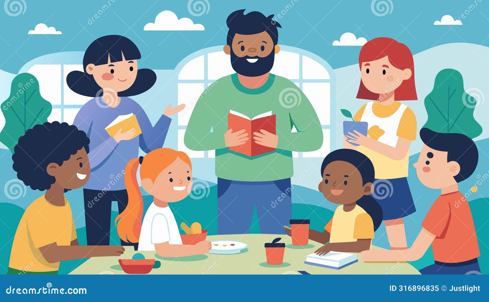 Volunteering at a Local Community Center Teaching and Interacting with ...