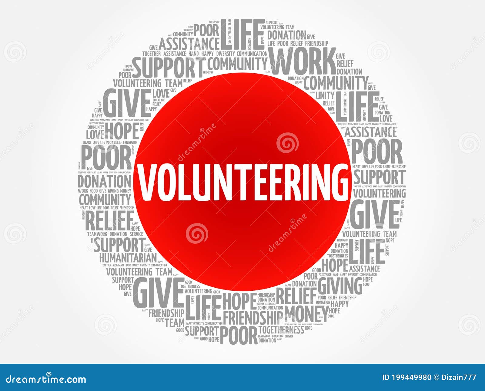 Volunteering Word Cloud Collage Stock Illustration - Illustration of ...