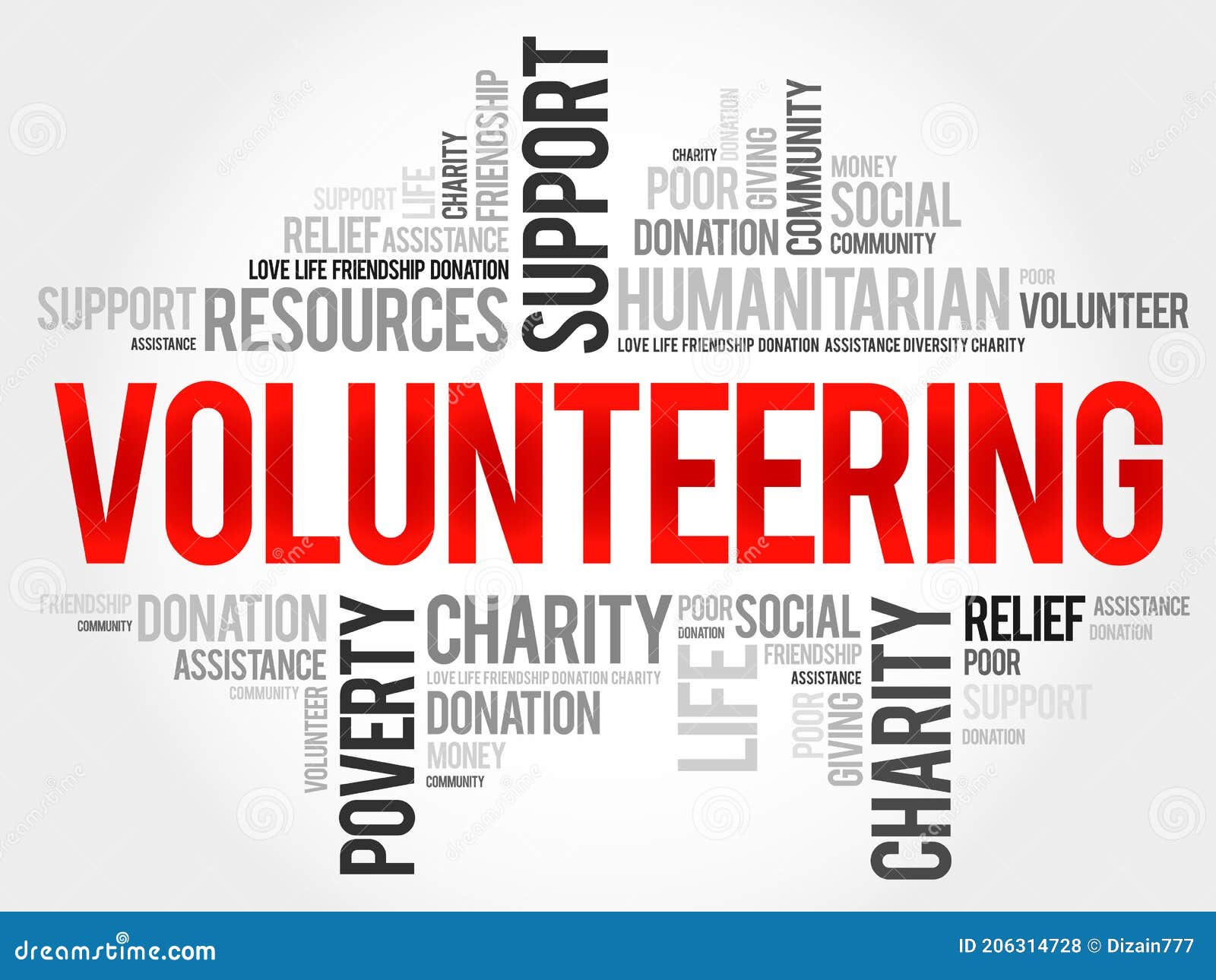 Volunteering word cloud stock illustration. Illustration of volunteer ...