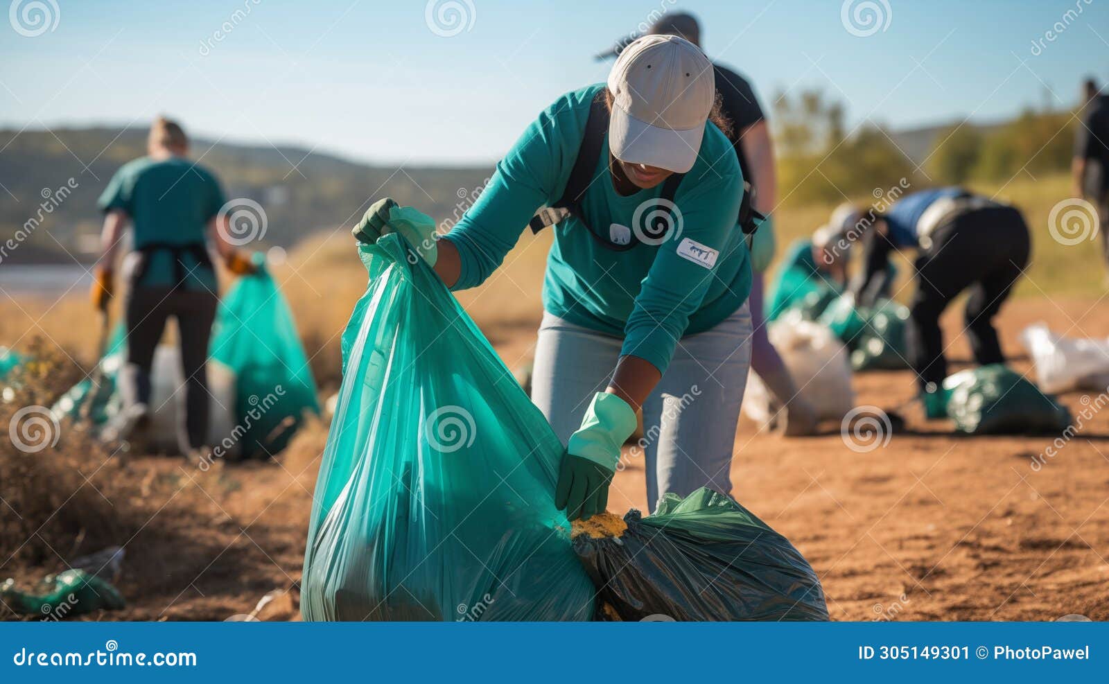 Volunteers Collecting Garbage. Collecting Trash, and Sorting ... Volunteers Collecting Garbage. Collecting Trash, and Sorting ...