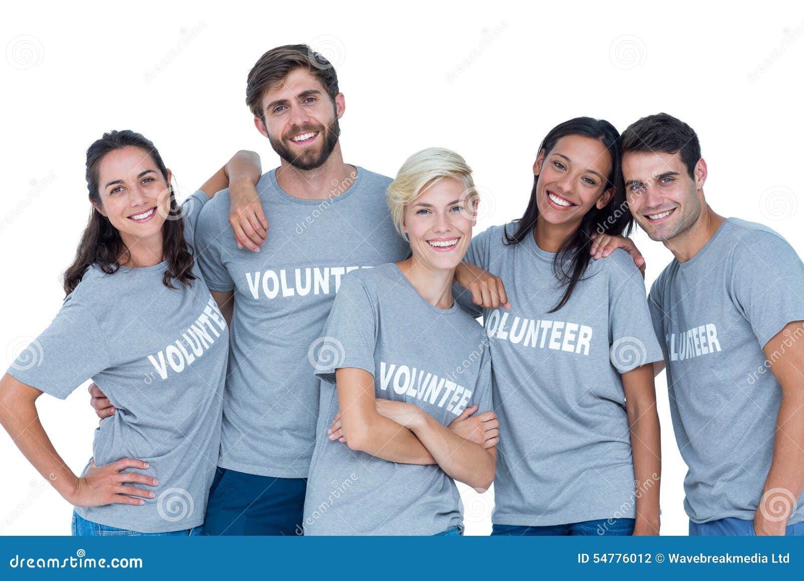 Volunteers Friends Smiling at the Camera Stock Photo - Image of ...
