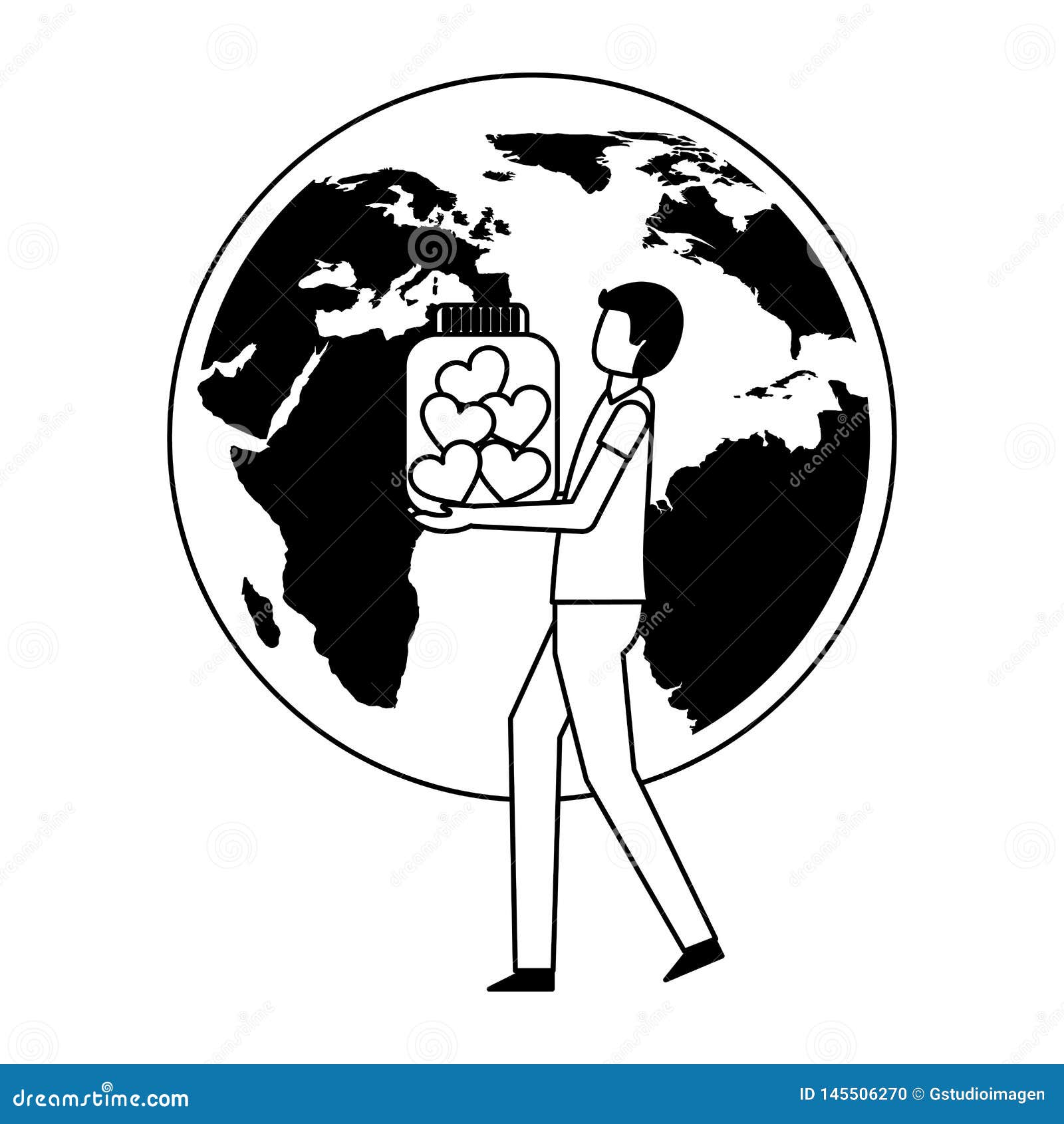 Volunteers help work stock vector. Illustration of help - 145506270