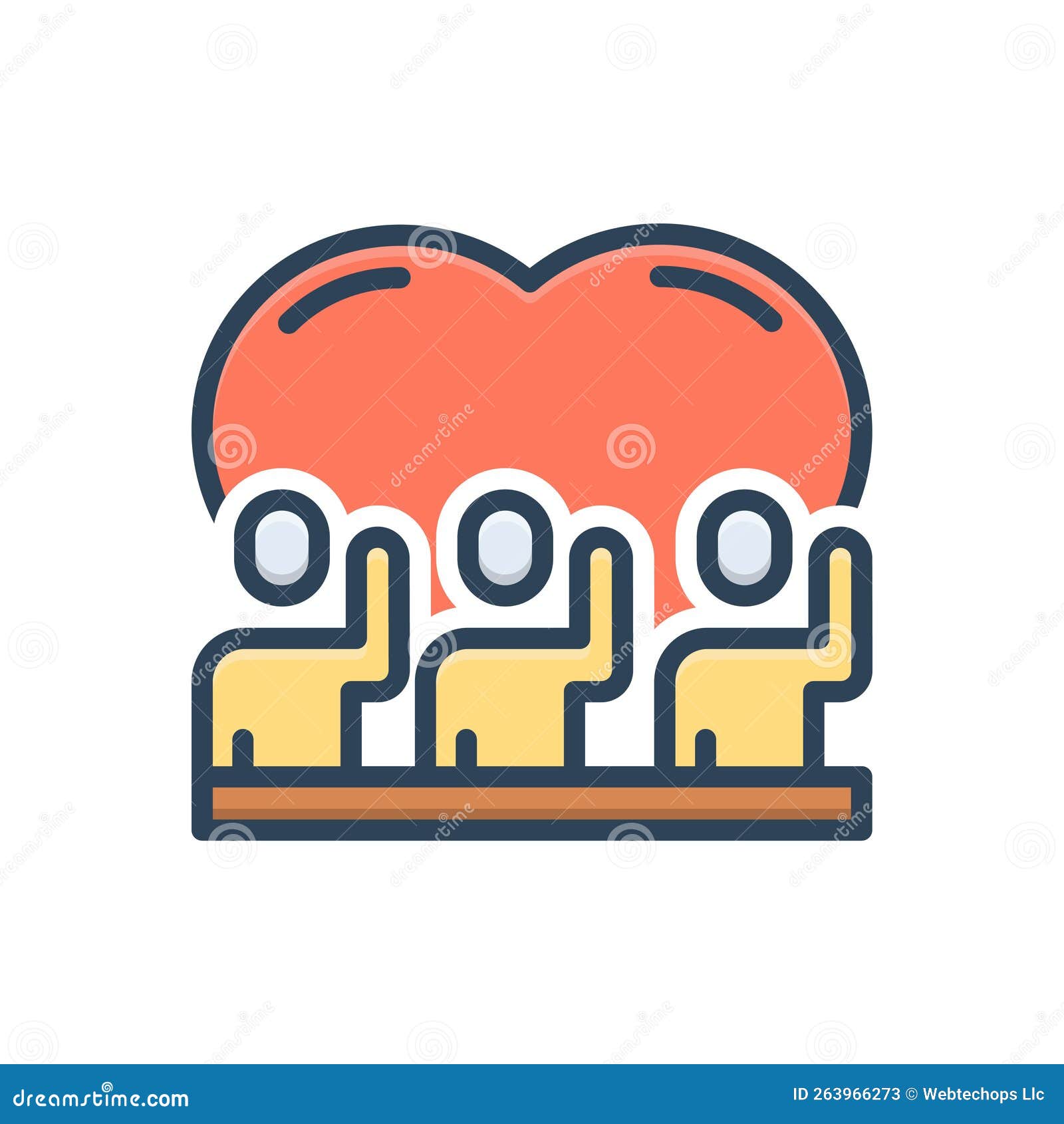 Color Illustration Icon for Volunteers, Community and Care Stock ...