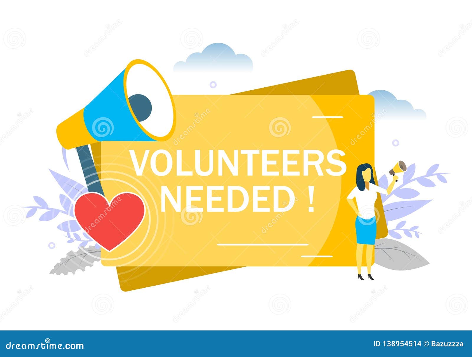Volunteers Needed, Vector Flat Style Design Illustration ... Volunteers Needed, Vector Flat Style Design Illustration ...