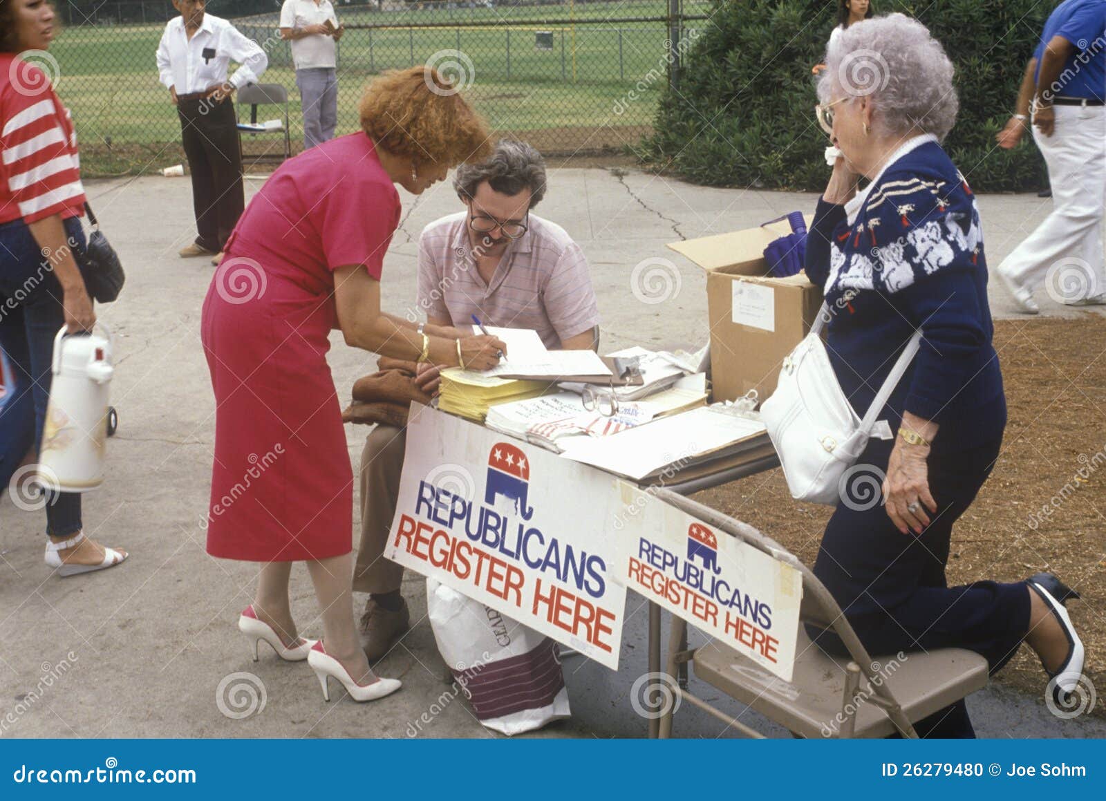 Volunteers Working for Republican Registration Editorial Image - Image ...