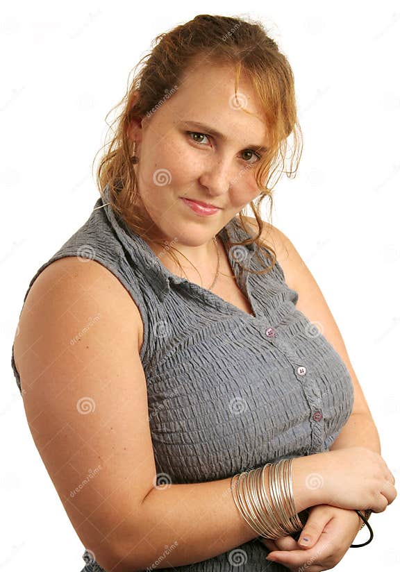 Voluptuous Redhead stock image. Image of curls, casual - 371827