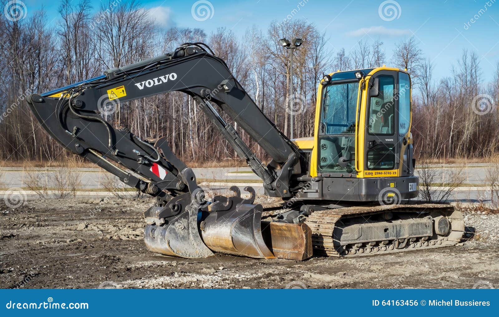 Volvo loader excavator editorial photo. Image of efficient - 64163456