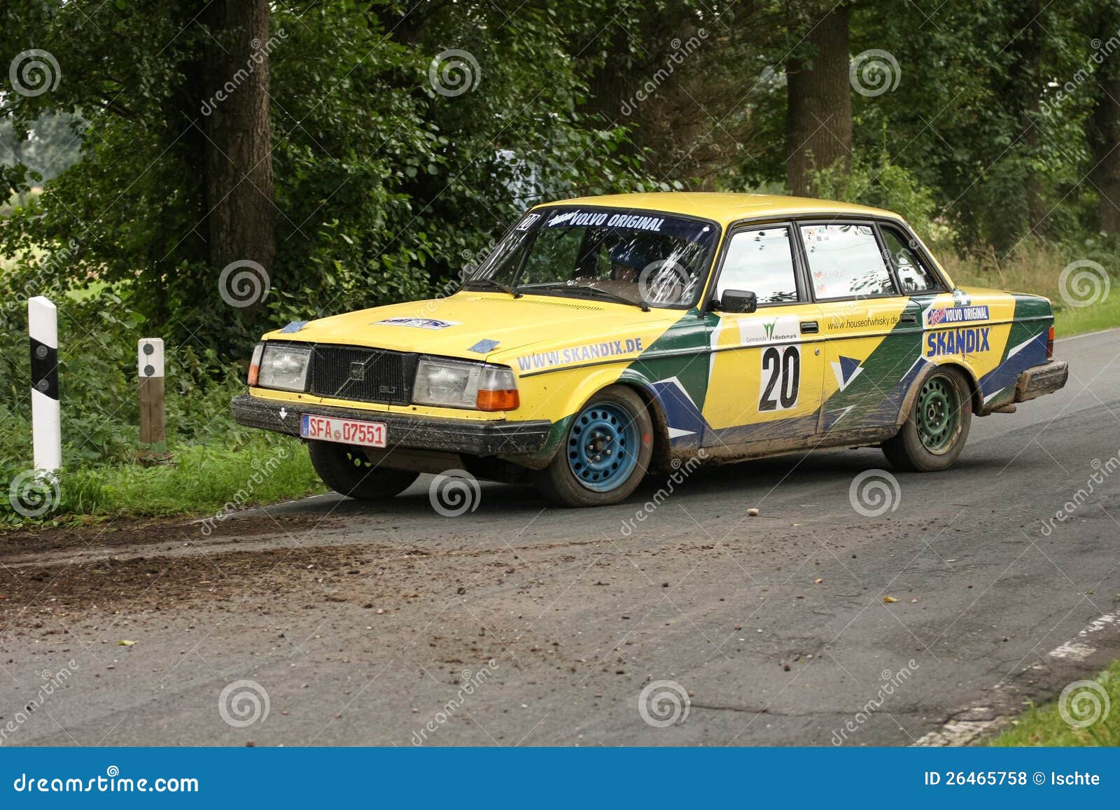 Volvo Rallye Car editorial stock photo. Image of motor - 26465758