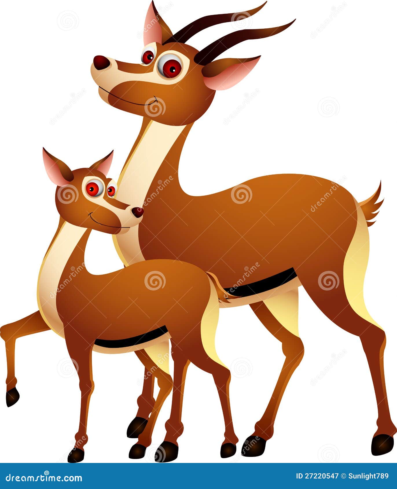 Volwassen Beeldverhalen Grappige Herten Stock Illustratie ...