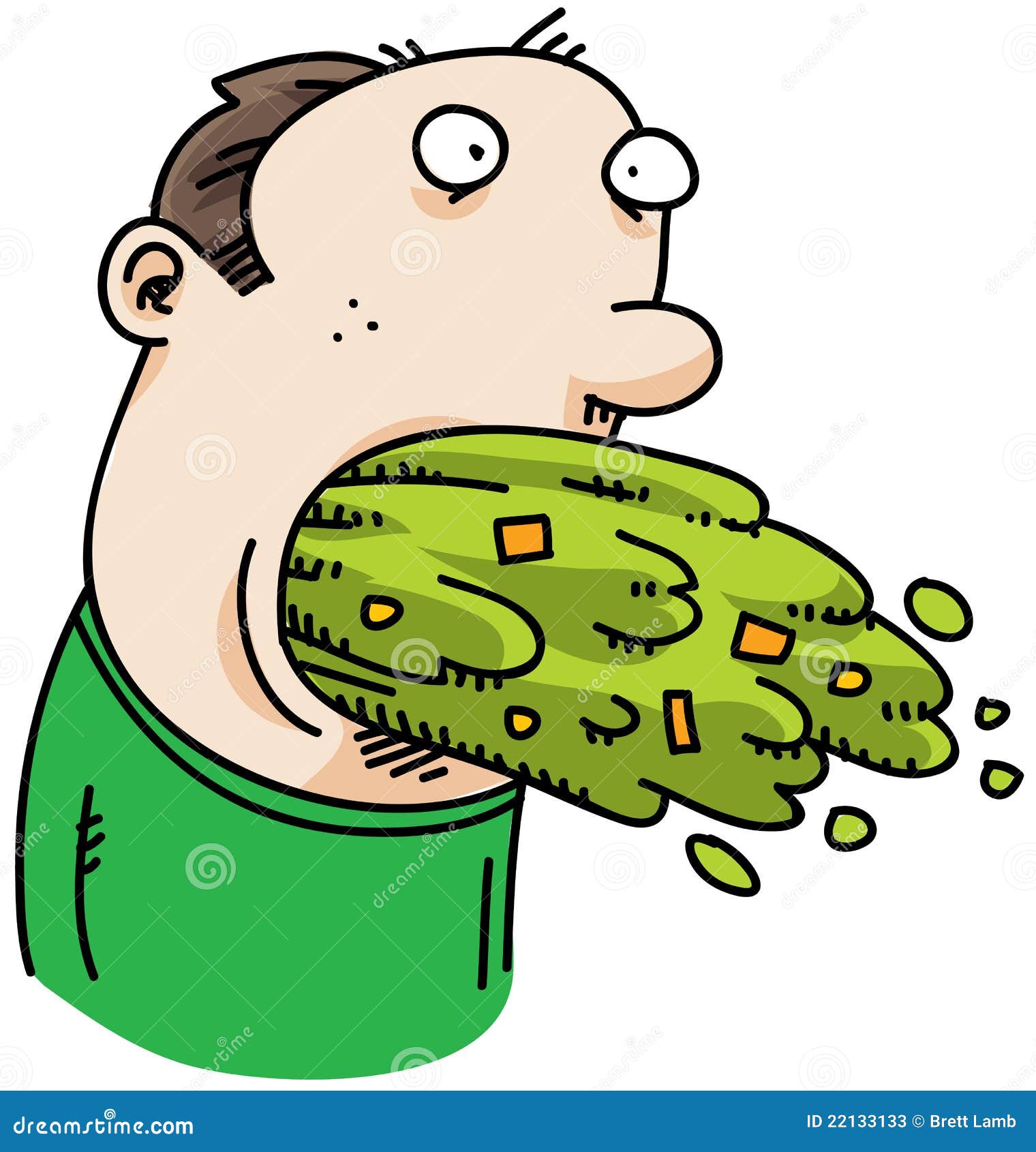 Vomi de dessin animé illustration stock. Illustration du visage - 22133133