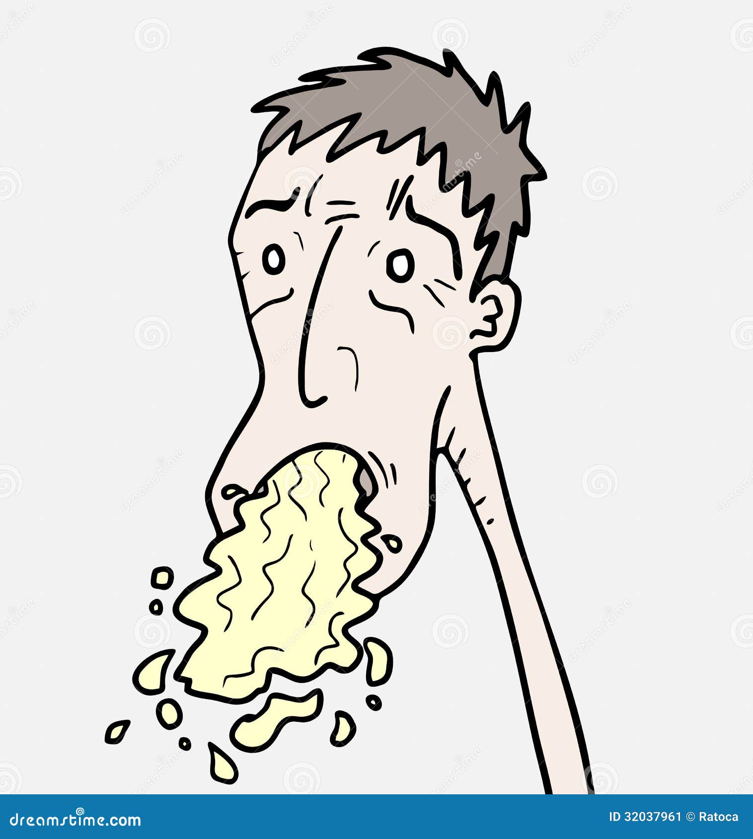 Vomiting cartoon stock image. Image of arcade, infection - 32037961