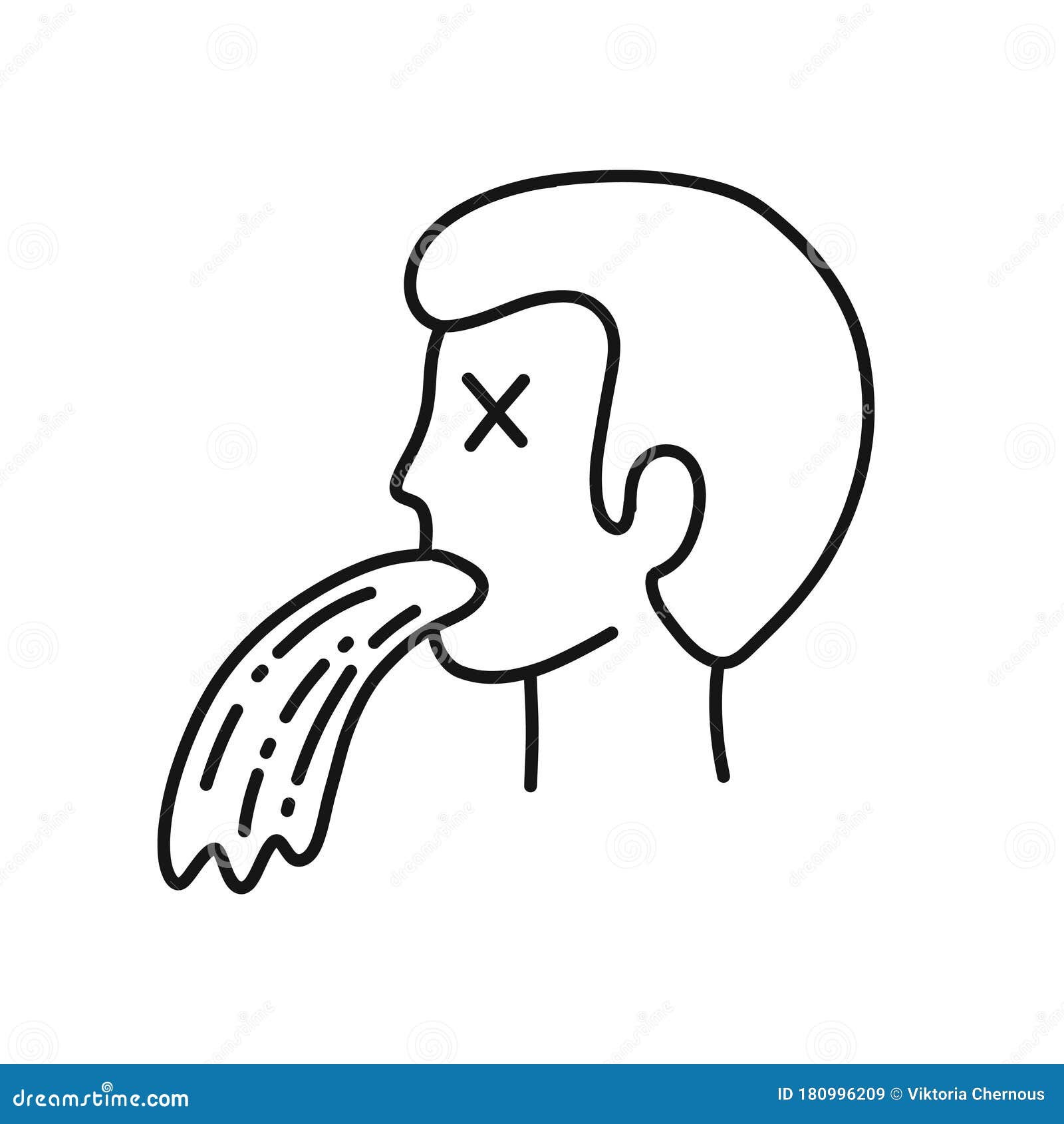 Vomiting Doodle Icon, Vector Illustration Stock Illustration ...