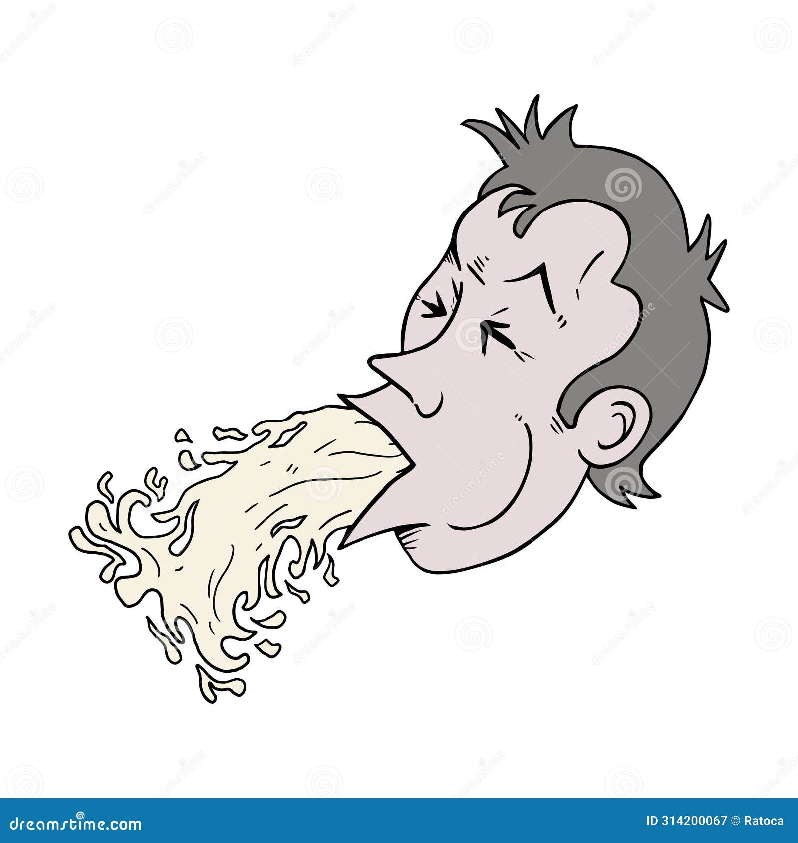 Vomiting Face Emoji Illustration. Pixel Style Emoji Represents Disgust ...