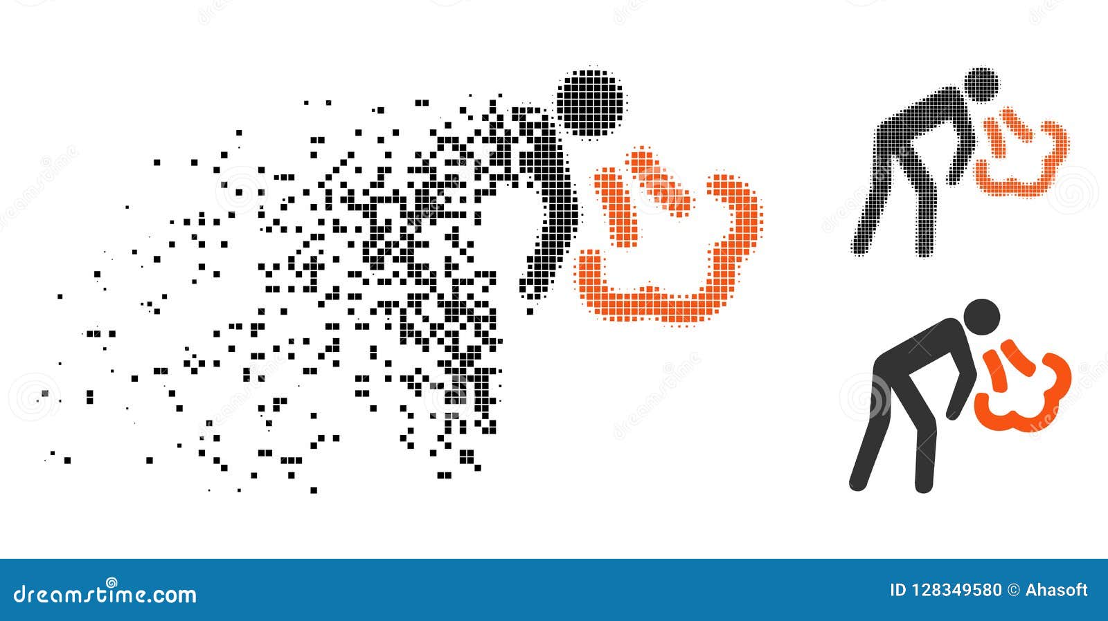 Dissolving Dotted Halftone Mars Symbol Icon Cartoon Vector ... Dissolving Dotted Halftone Mars Symbol Icon Cartoon Vector ...