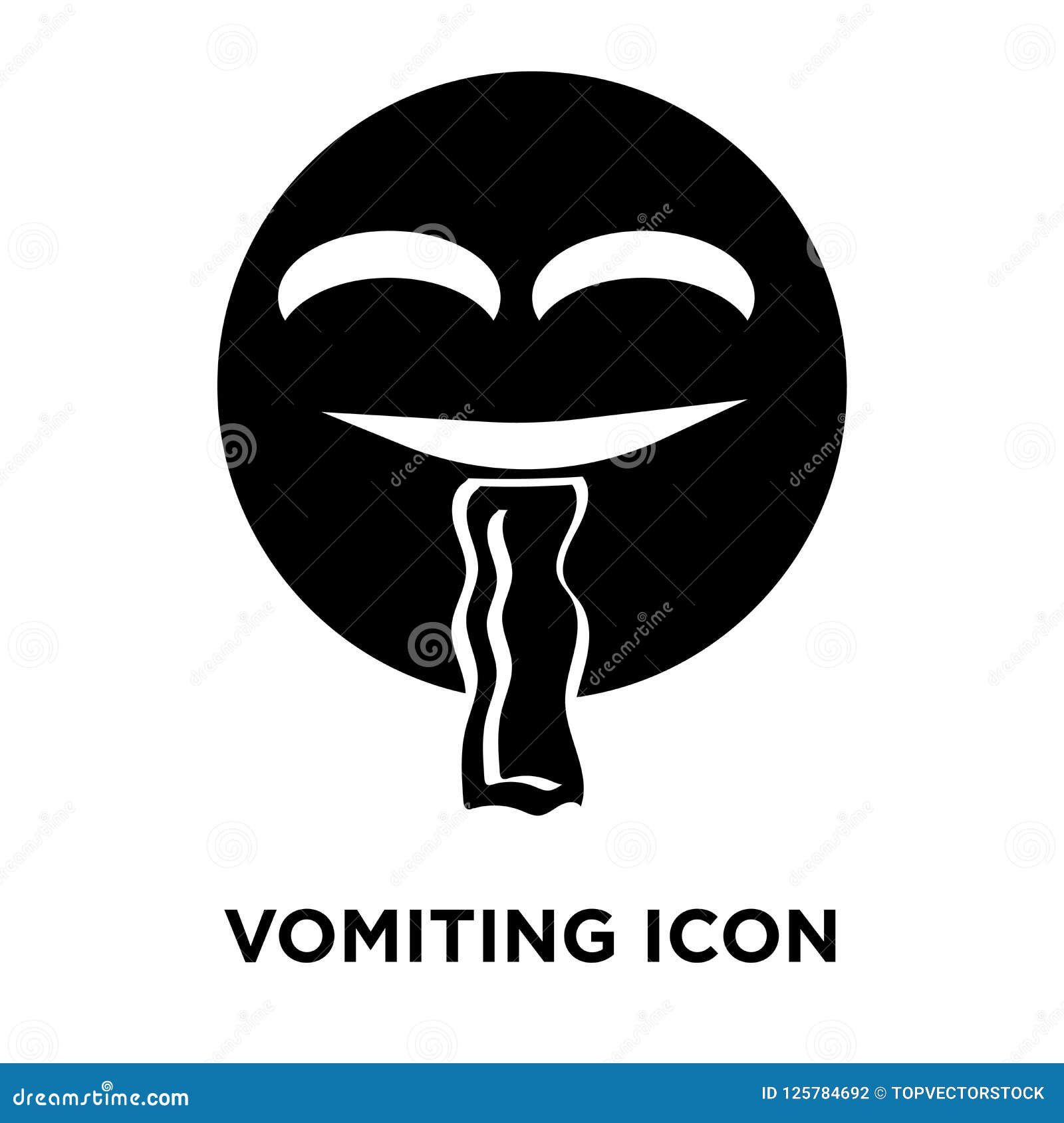 Vomiting Icon Vector Isolated on White Background, Logo Concept Stock ...
