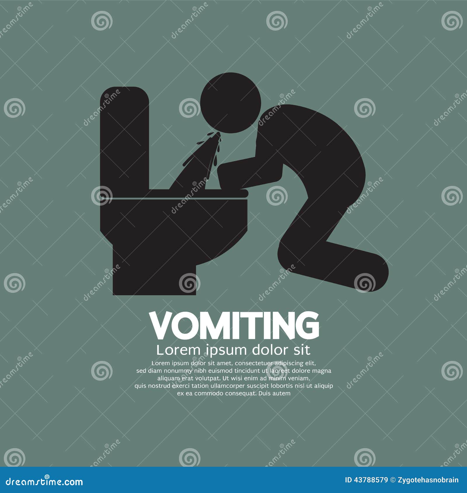 Vomiting Person Graphic Symbol Stock Vector - Illustration of heartburn ...