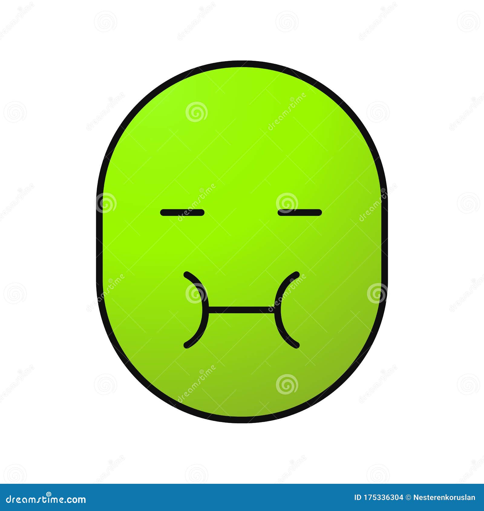 Vomiting smile color icon stock vector. Illustration of message - 175336304