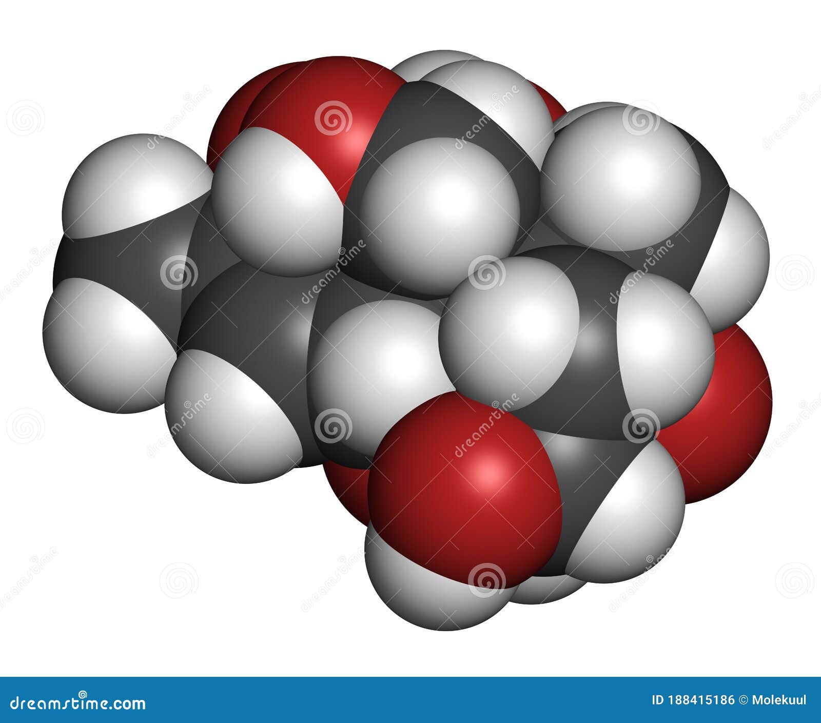 Vomitoxin (deoxynivalenol, DON) Mycotoxin Molecule. 3D Rendering Stock ...