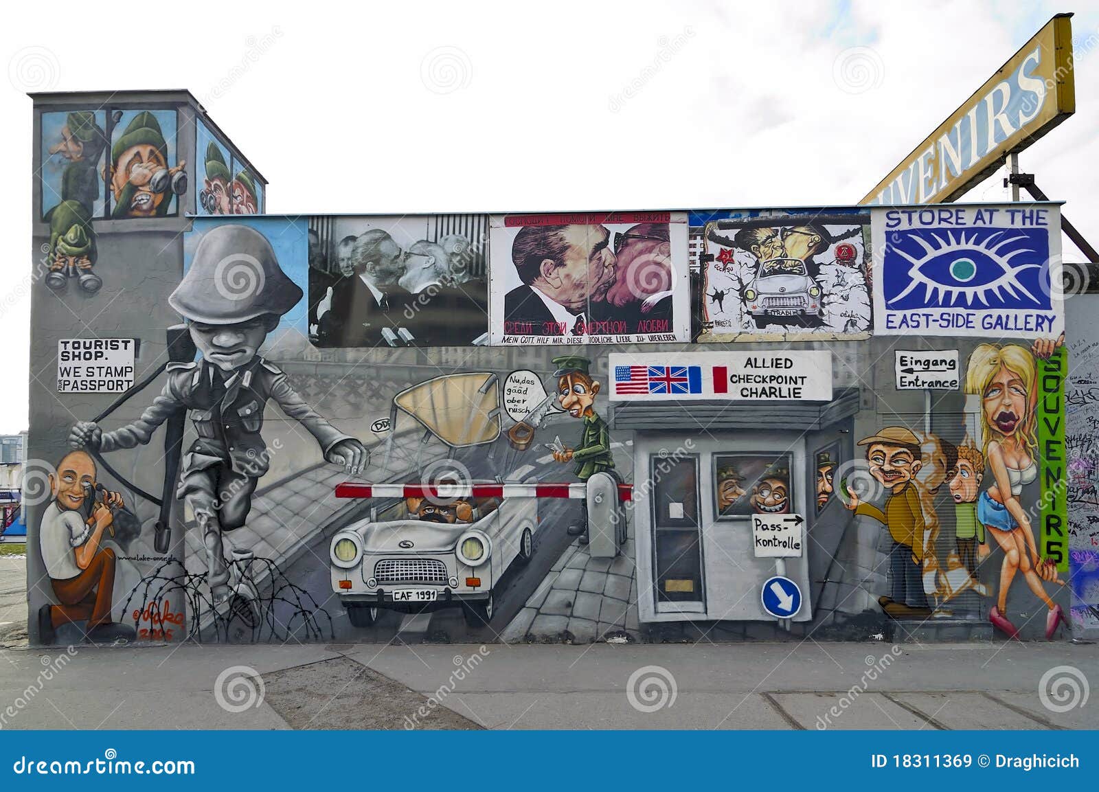 Von Berlin Wand, Deutschland Redaktionelles Stockbild - Bild von sperre ...