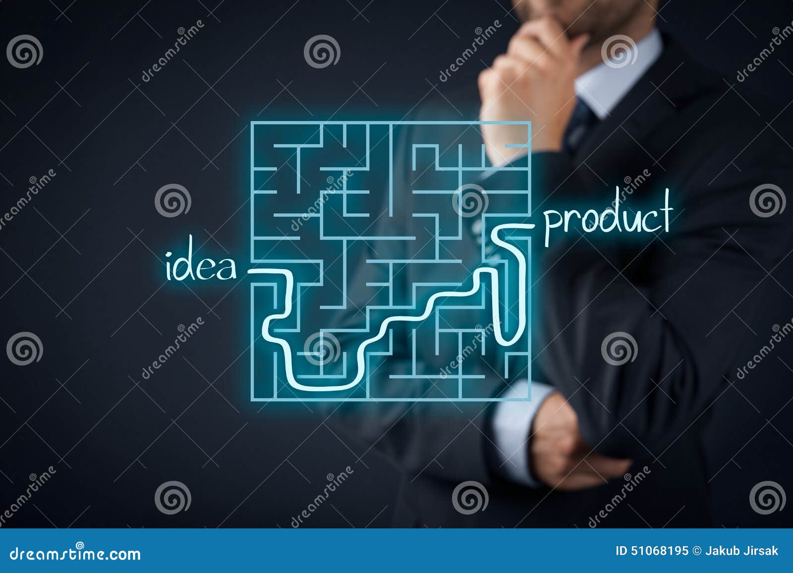 Von Idee zu Produkt stockbild. Bild von geschäftsmann - 51068195