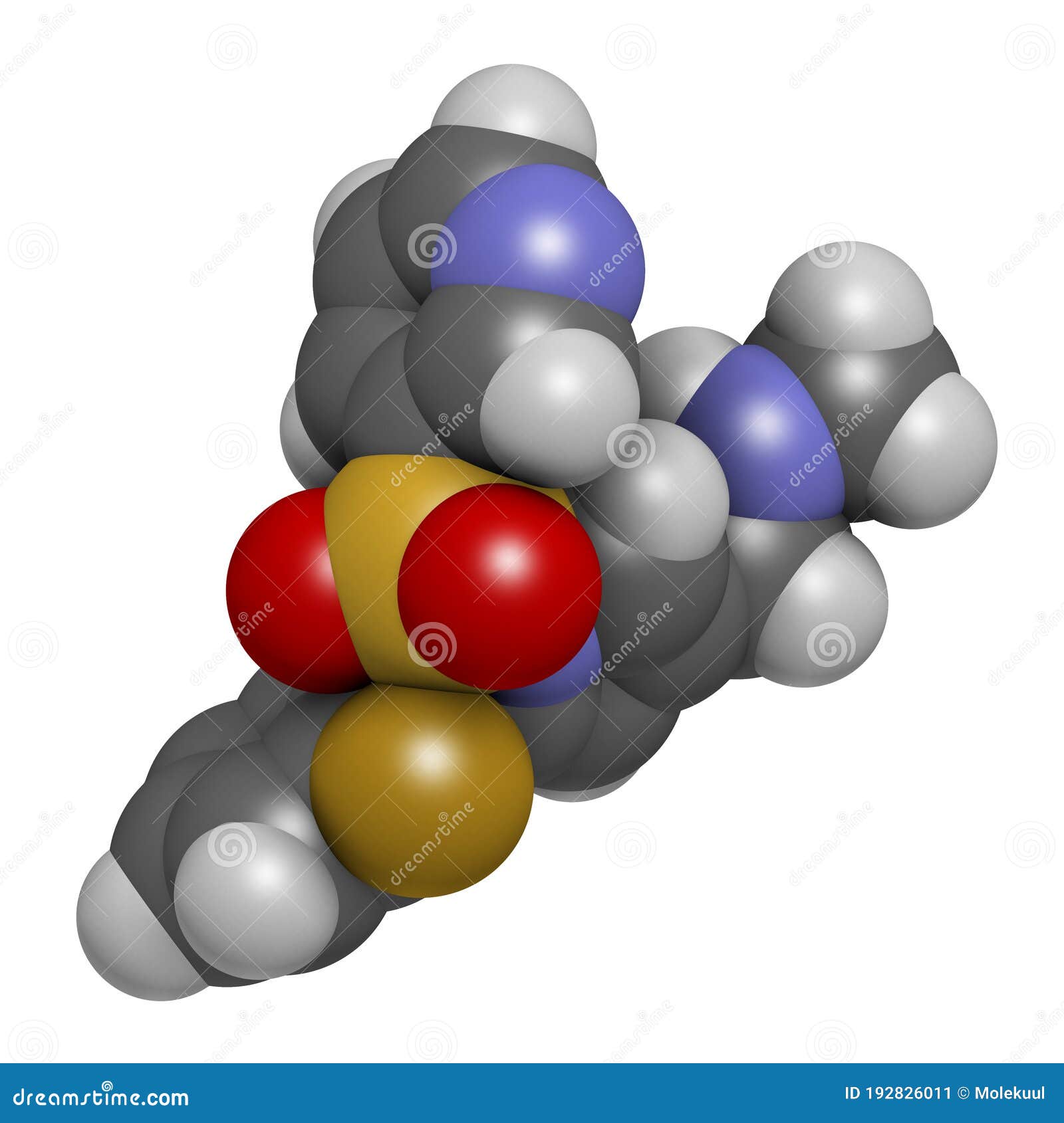 Vonoprazan Drug Molecule. 3D Rendering Stock Image - Illustration of ...