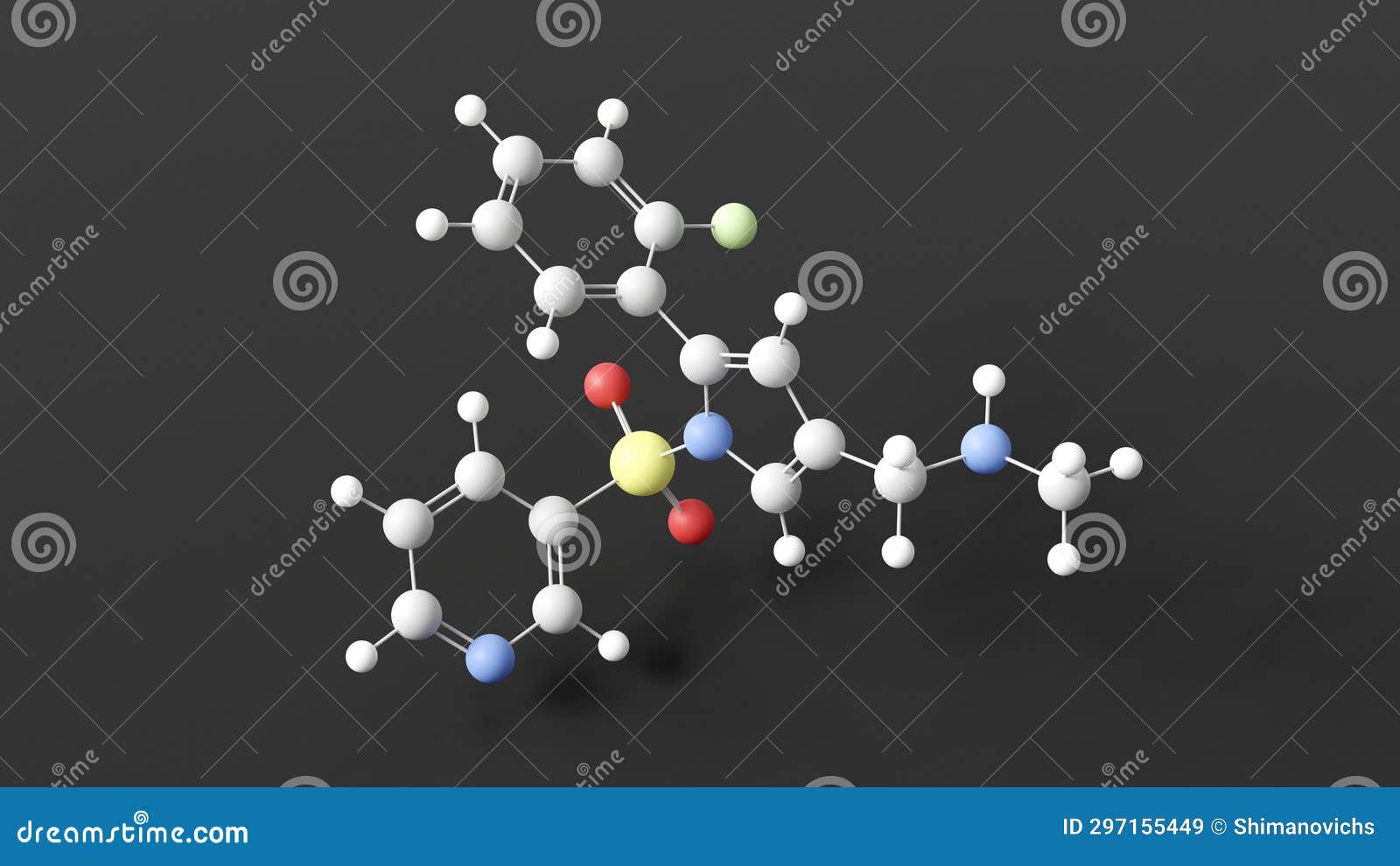 Vonoprazan Molecular Structure, Potassium-competitive Acid Blocker ...