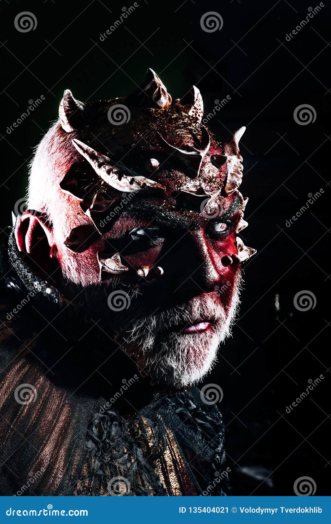 Voodoo and Black Magic. Man with Evil Makeup, Voodoo. Halloween Man ...