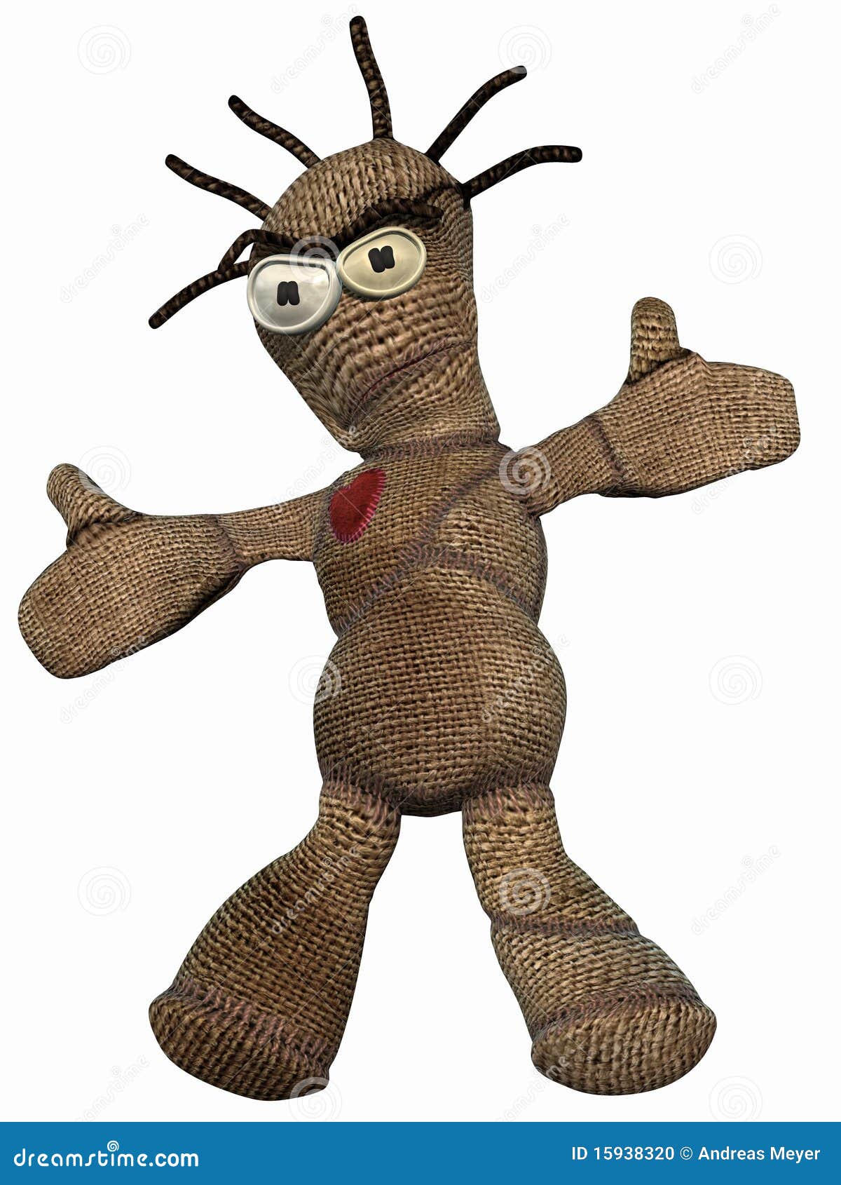 Voodoo Doll Halloween Concept Icon Of Pink Fabric Texture, Cartoon Doll ...