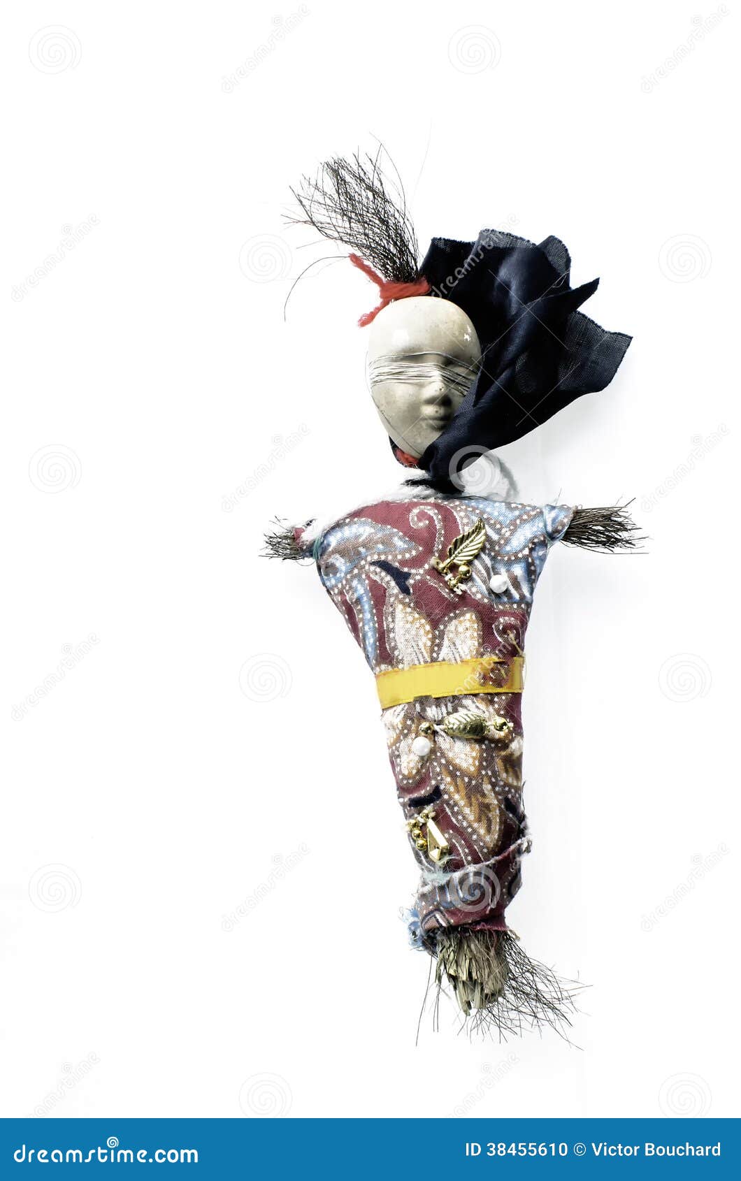 Voodoo Doll With Pentagram, Cup Of Tea, Mysterious Objects And Flowers ...