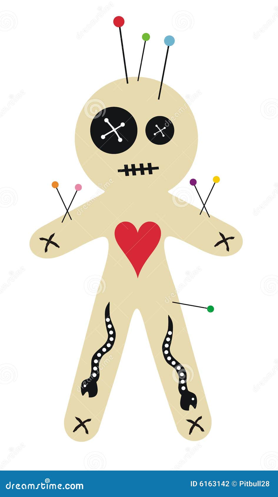 Voodoo doll stock illustration. Illustration of illustration - 6163142