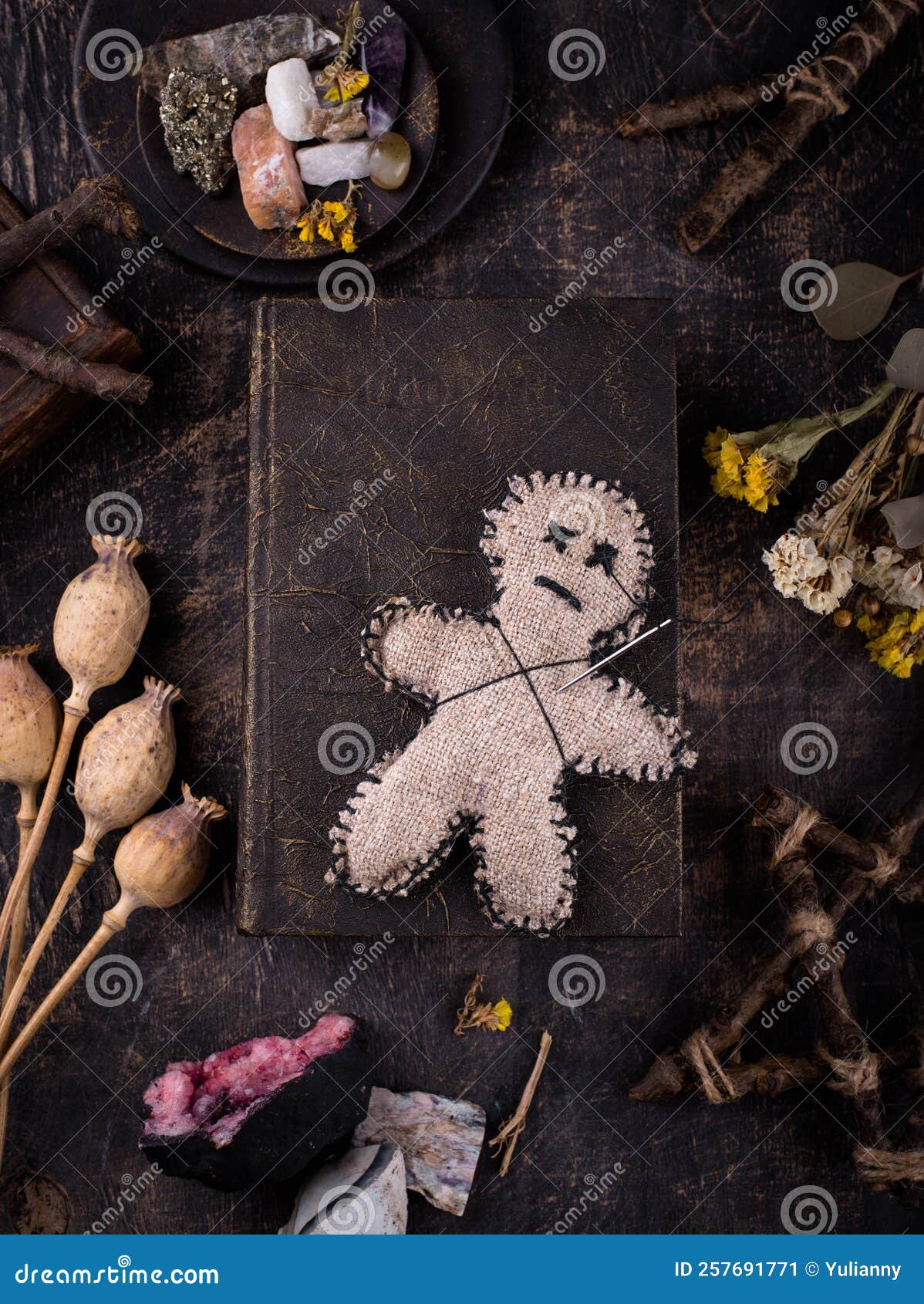 Voodoo Doll. Black Magic Esoteric Ritual. Stock Image - Image of mystic ...