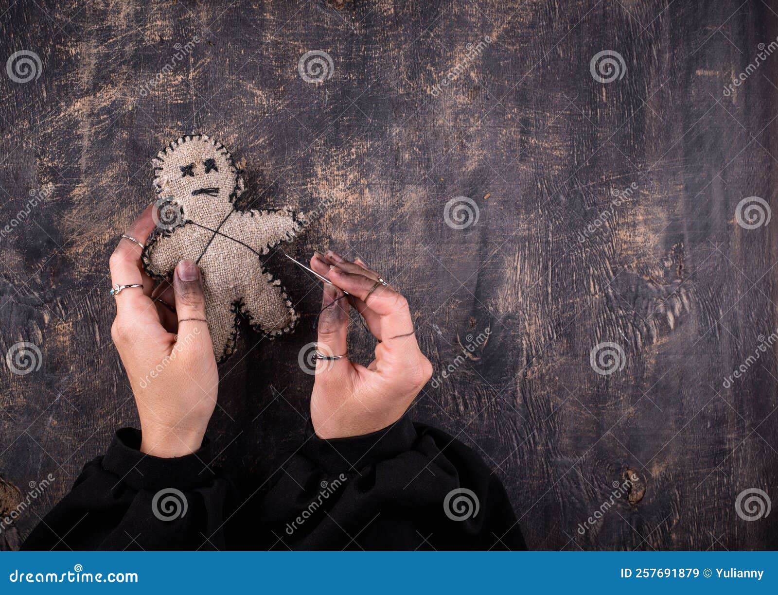 Voodoo Doll. Black Magic Esoteric Ritual. Stock Image - Image of ...