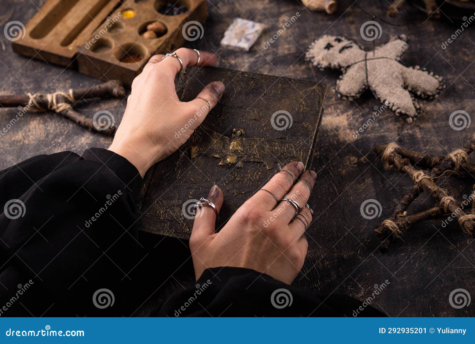 Voodoo Doll. Black Magic Esoteric Ritual. Stock Image - Image of power ...