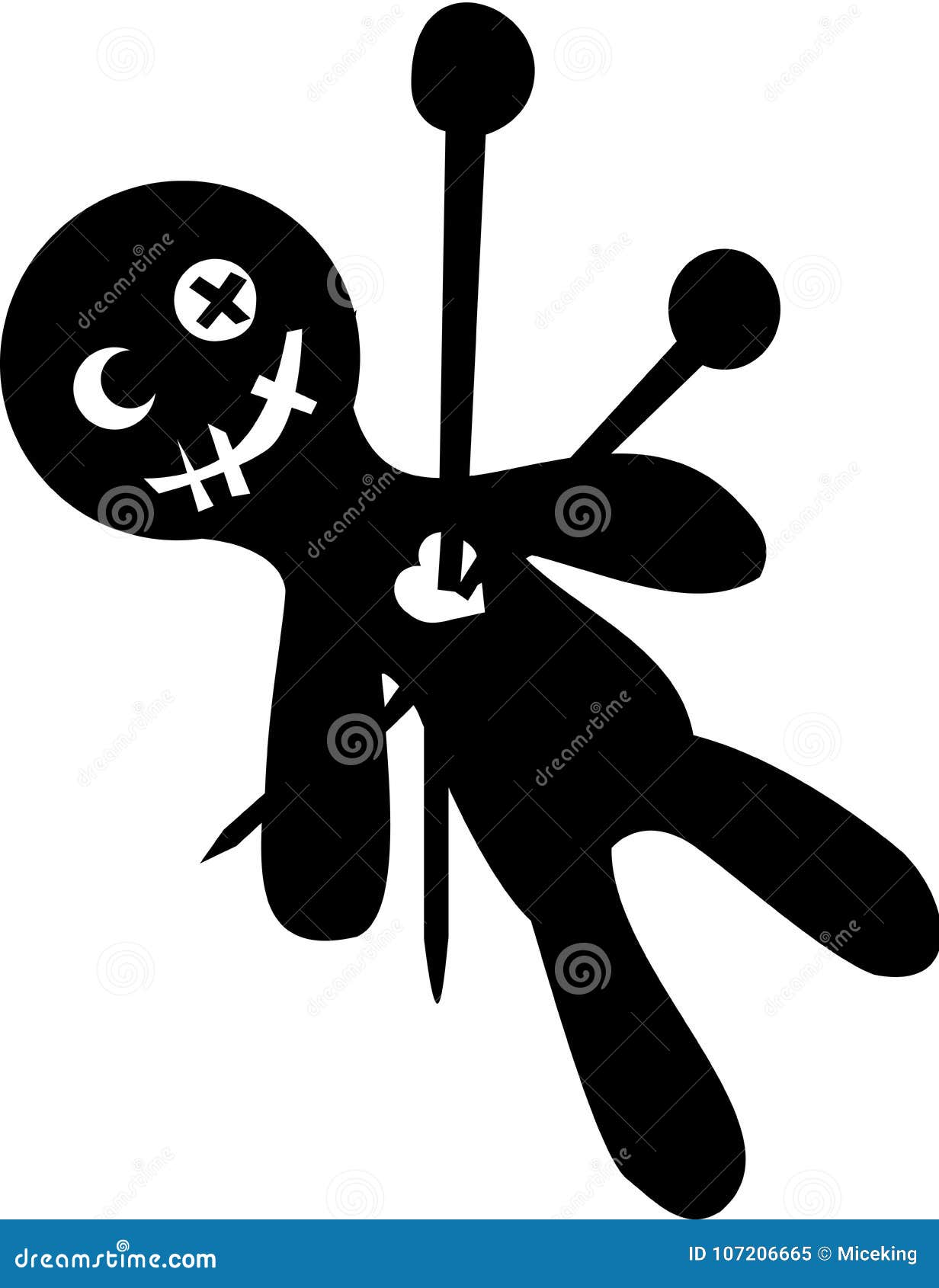 Voodoo doll cartoon stock vector. Illustration of logo - 107206665
