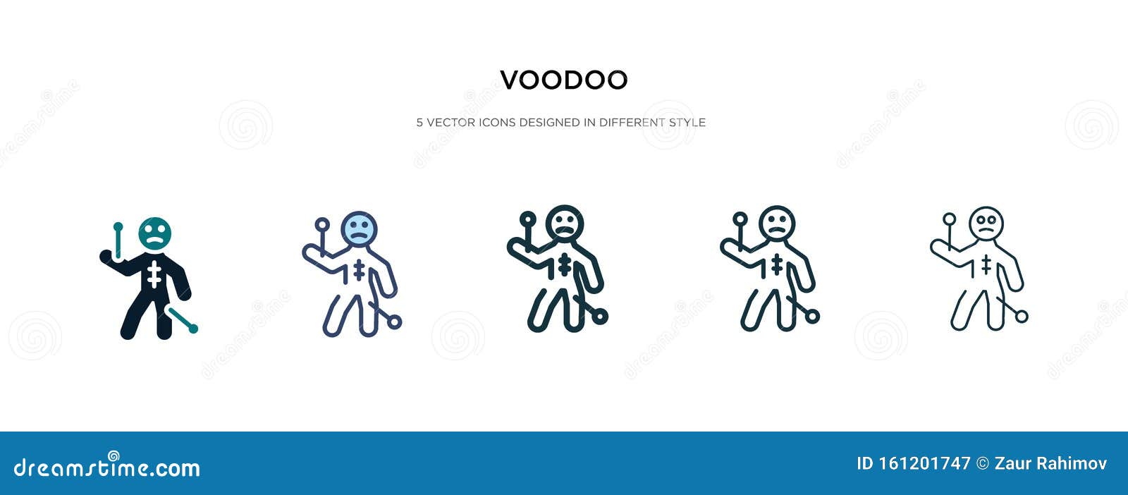 Voodoo Icon in Different Style Vector Illustration. Two Colored and ...