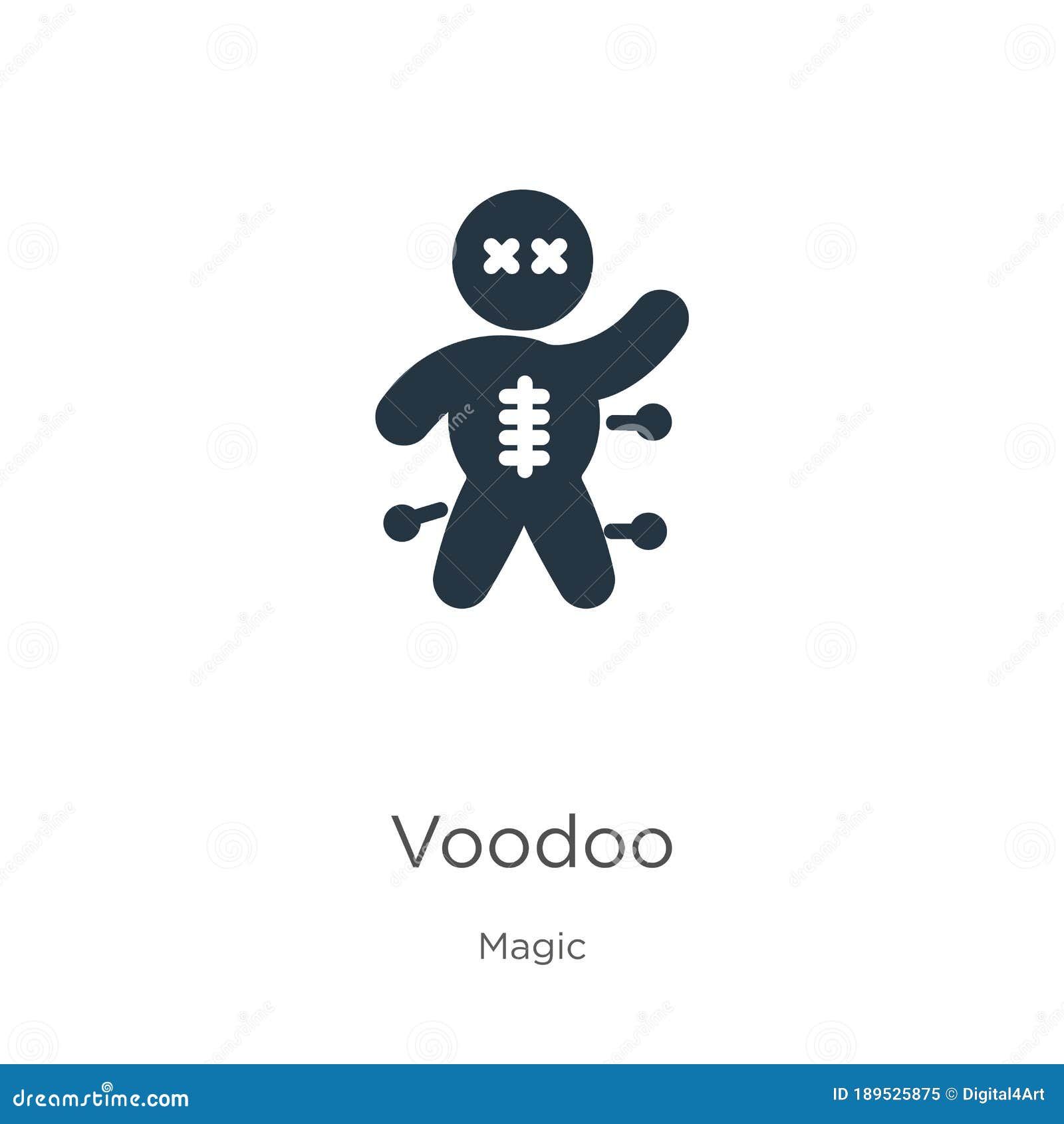 Voodoo Icon Vector. Trendy Flat Voodoo Icon from Magic Collection ...