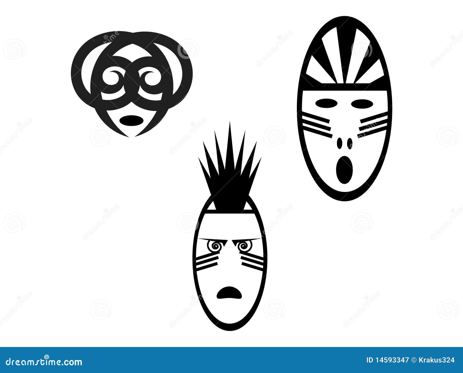 Voodoo mask stock illustration. Illustration of character - 14593347