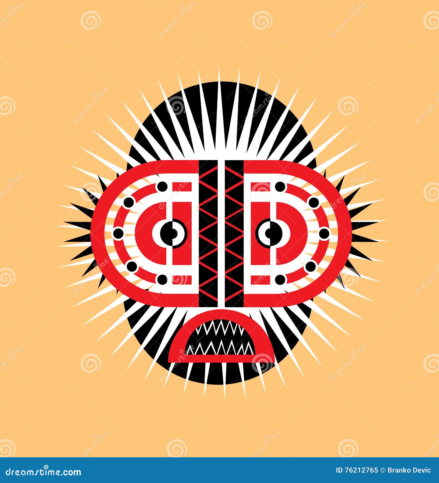 Voodoo mask illustration stock illustration. Illustration of scary ...