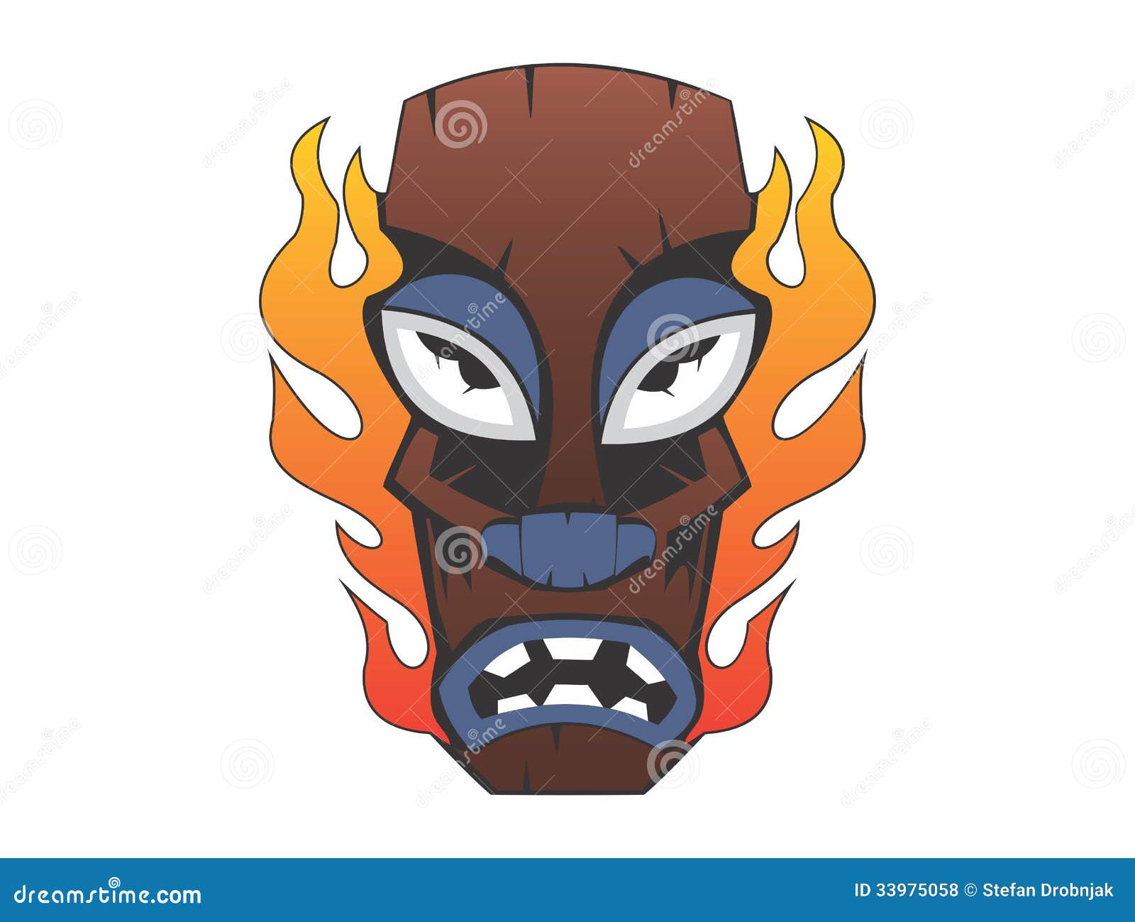 Voodoo Mask Vector Illustration | CartoonDealer.com #33975058