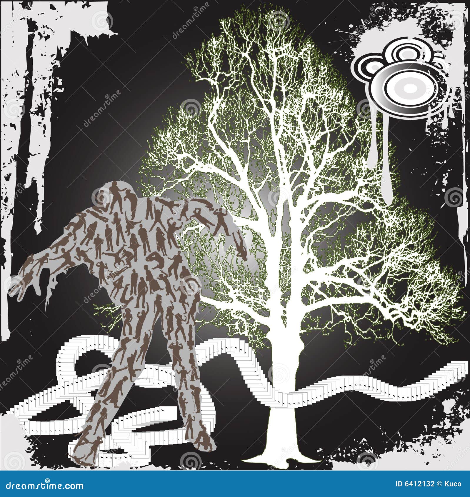 Voodoo night stock vector. Illustration of fear, vector - 6412132