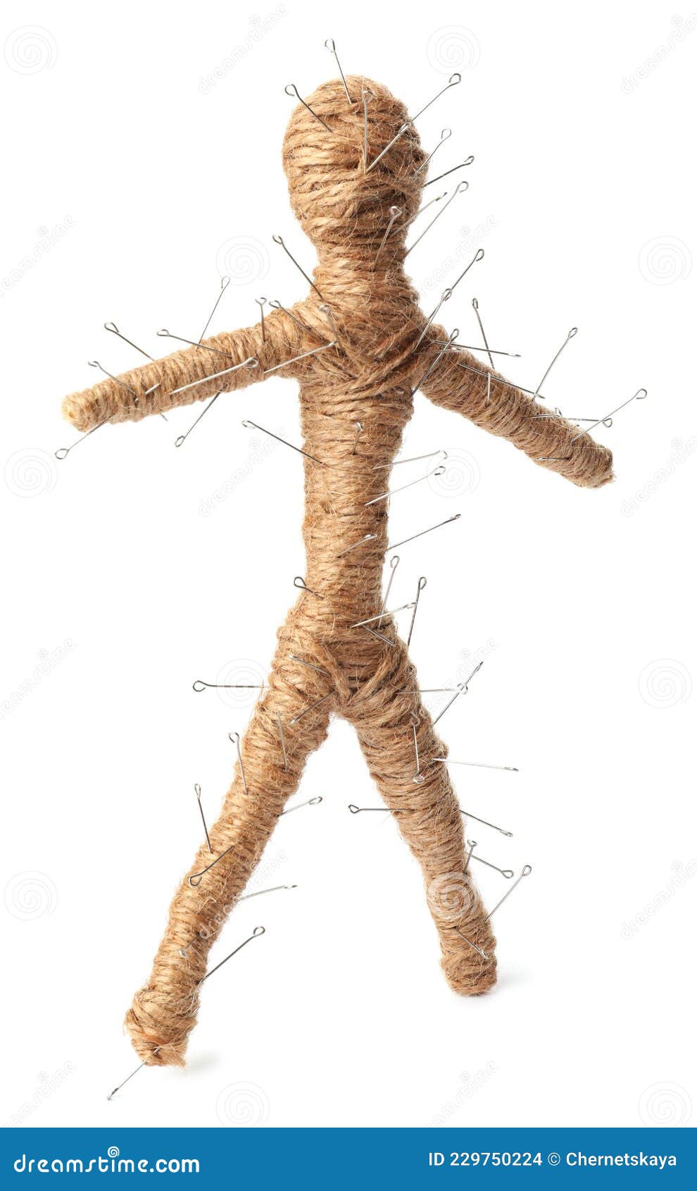 Voodoo Pop Met Spelden Geïsoleerd Op Wit Stock Foto - Image of ...