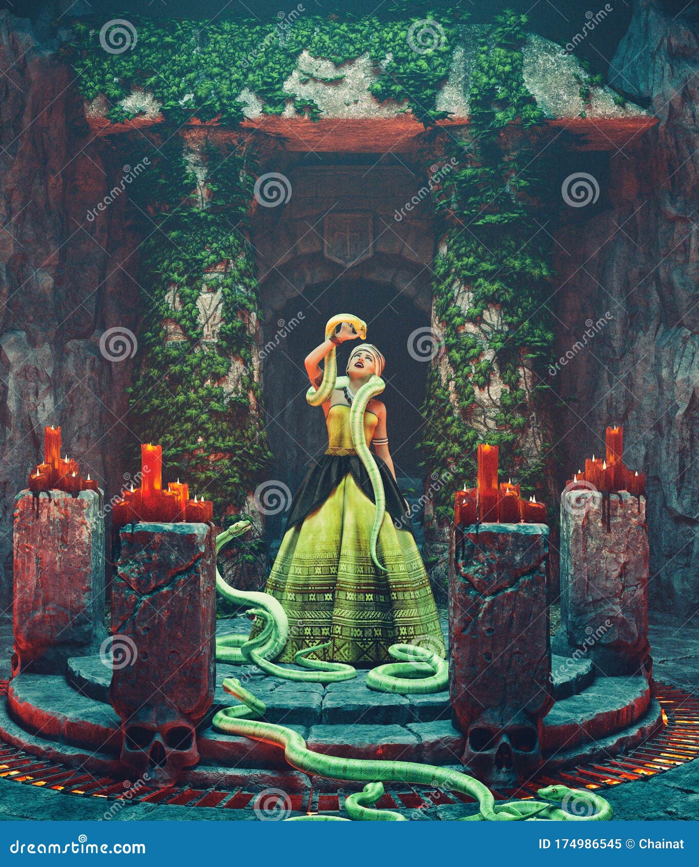 Voodoo Queen Or Lady Shaman Royalty-Free Cartoon | CartoonDealer.com ...