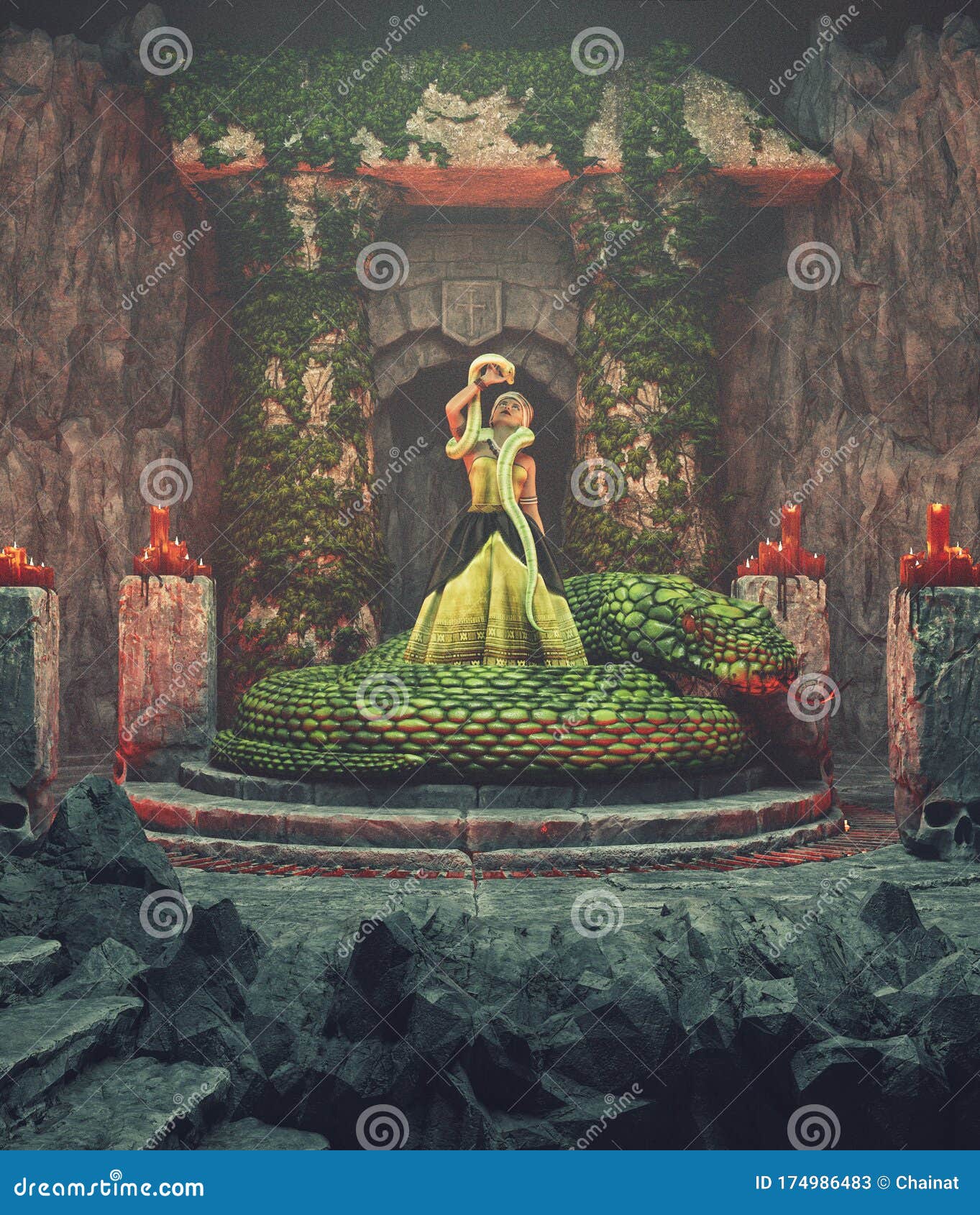 Voodoo Queen Or Lady Shaman Royalty-Free Cartoon | CartoonDealer.com ...