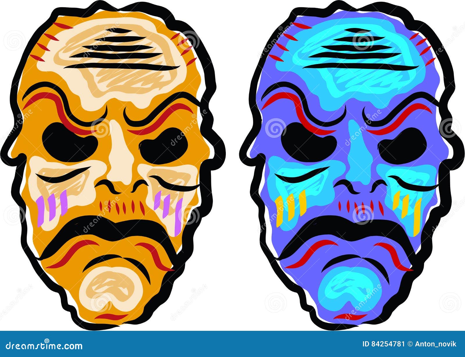 Voodoo Ritual Mask Illustration Clip-art Image Eps Stock Vector ...
