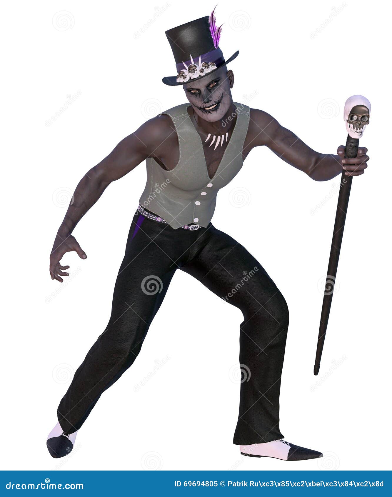 Voodoo Sorcerer With An Animal Skull Royalty-Free Stock Photo ...