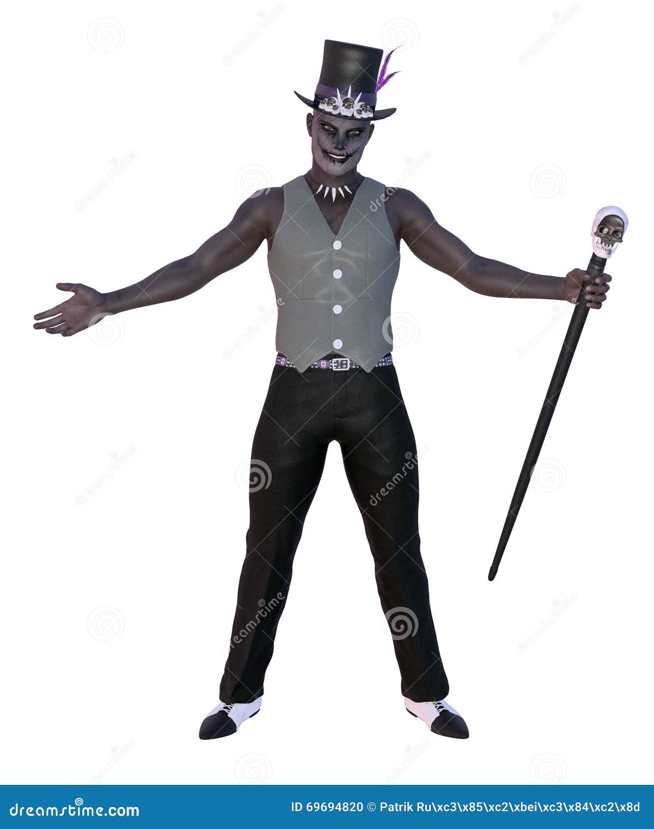 Voodoo Sorcerer With A Crow Royalty-Free Stock Photography ...