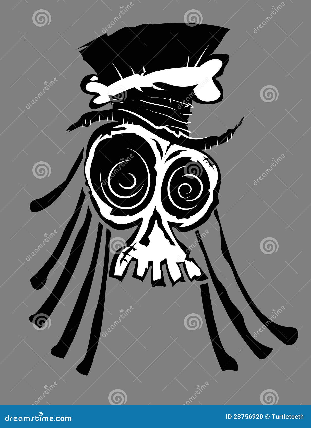 Voodoo Skull stock illustration. Illustration of eerie - 28756920